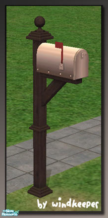 The Sims Resource - Mailbox recolor - dark metal