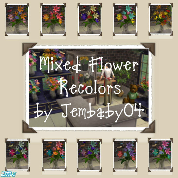 The Sims Resource | Mixed Flower Recolors - OFB