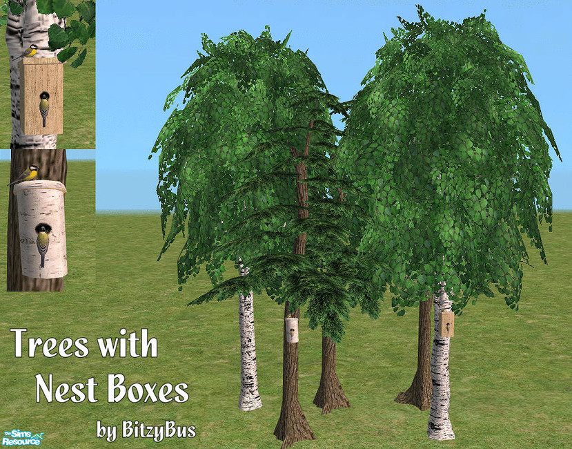 The Sims Resource - Trees with Nest Boxes