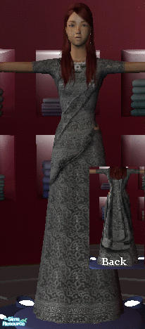 The Sims Resource - Gray Sari