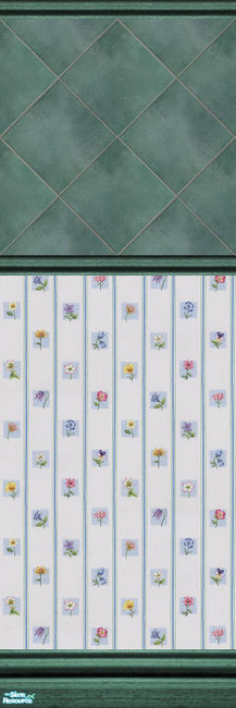 The Sims Resource - Stone Diamonds - Wall Set 19 - 19o