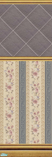 The Sims Resource - Stone Diamonds - Wall Set 7 - 7e