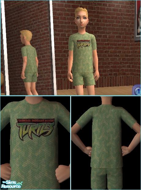 The Sims Resource | TMNT Pajamas For Boys