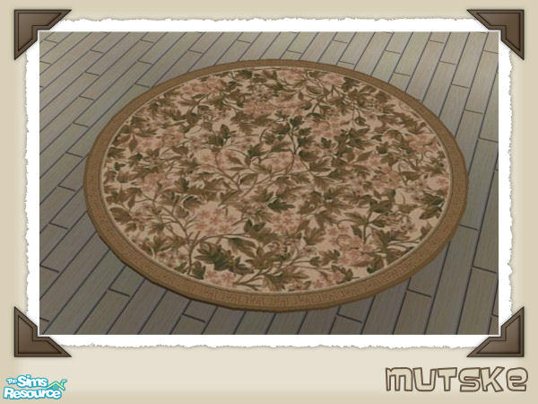The Sims Resource | Victorian Round Rug 01