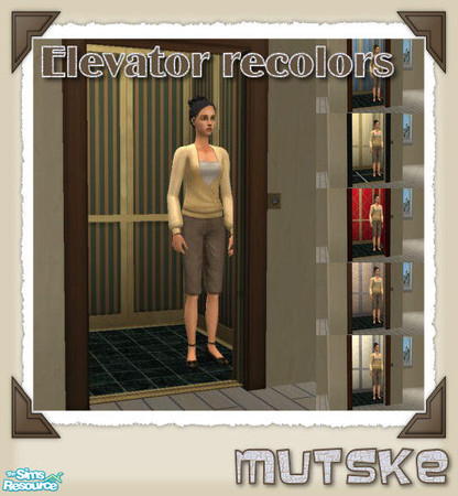 The Sims Resource - Elevator recolors