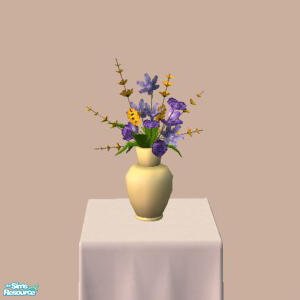 The Sims Resource - Crafted flower recolors-Violet Wildflowr
