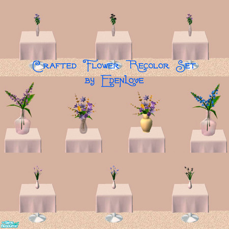 The Sims Resource | Crafted flower recolors