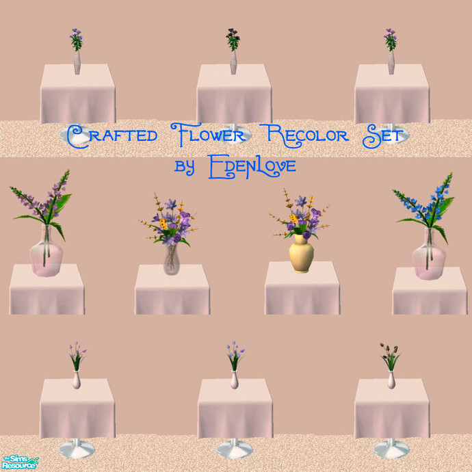 The Sims Resource | Crafted flower recolors