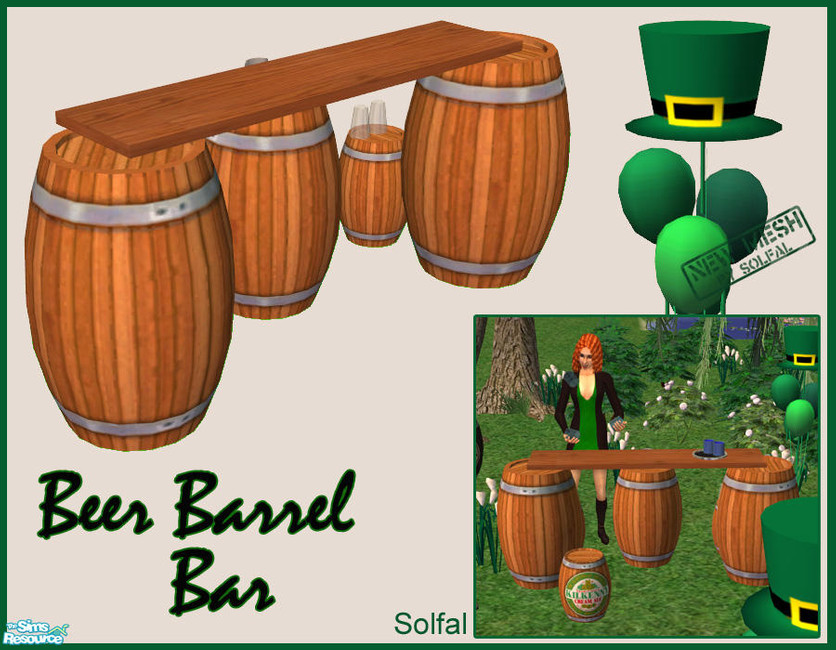 The Sims Resource - Beer Barrel Bar