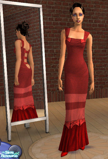 The Sims Resource | Red Gown