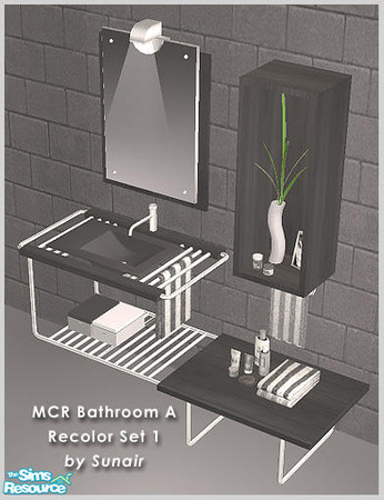 The Sims Resource | MCR Bathroom A - Recolor set 1