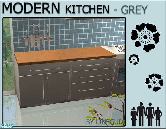 The Sims Resource - Kitchen gray recolor - Counter