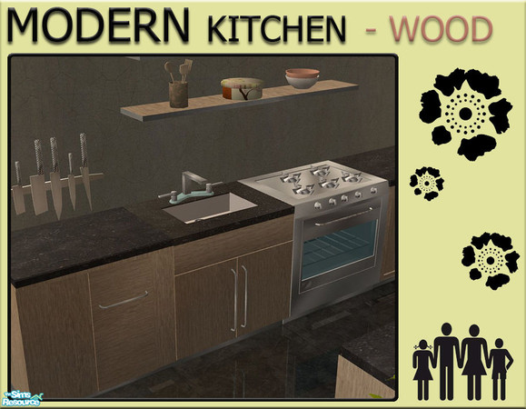 The Sims Resource | Kitchen wood recolor - Sink
