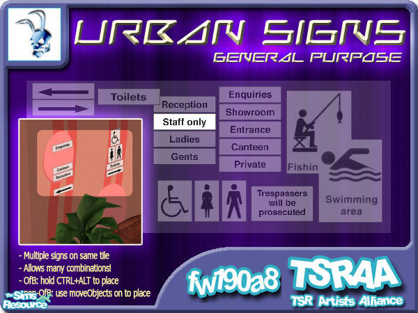 The Sims Resource | Urban Signs (General) - Staff Only