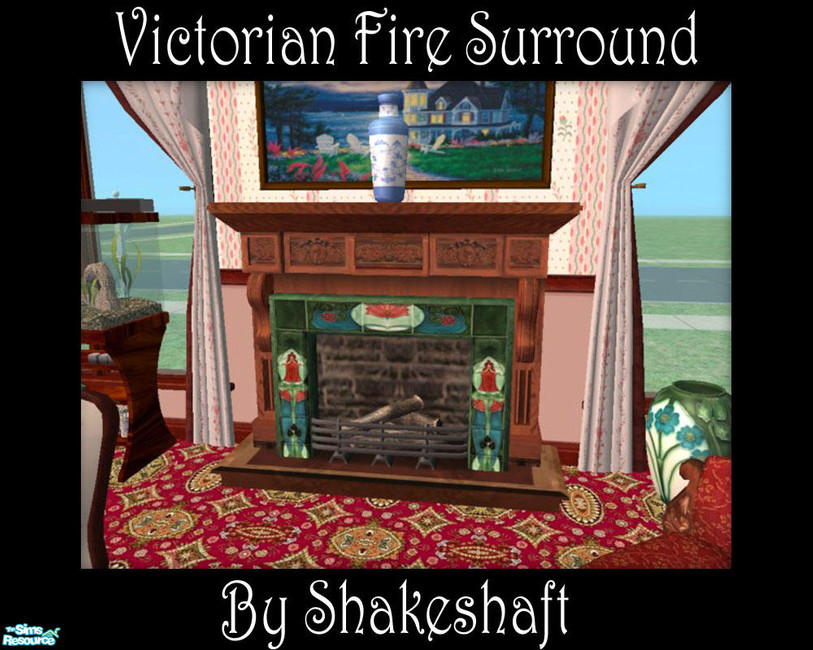 The Sims Resource - Victorian Dining Fireplace