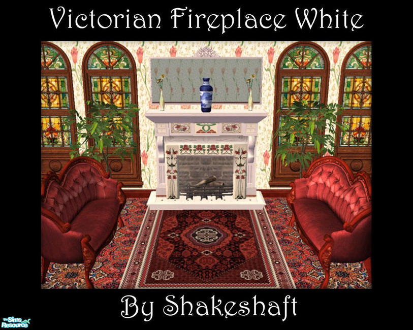 The Sims Resource - Victorian Fireplace White