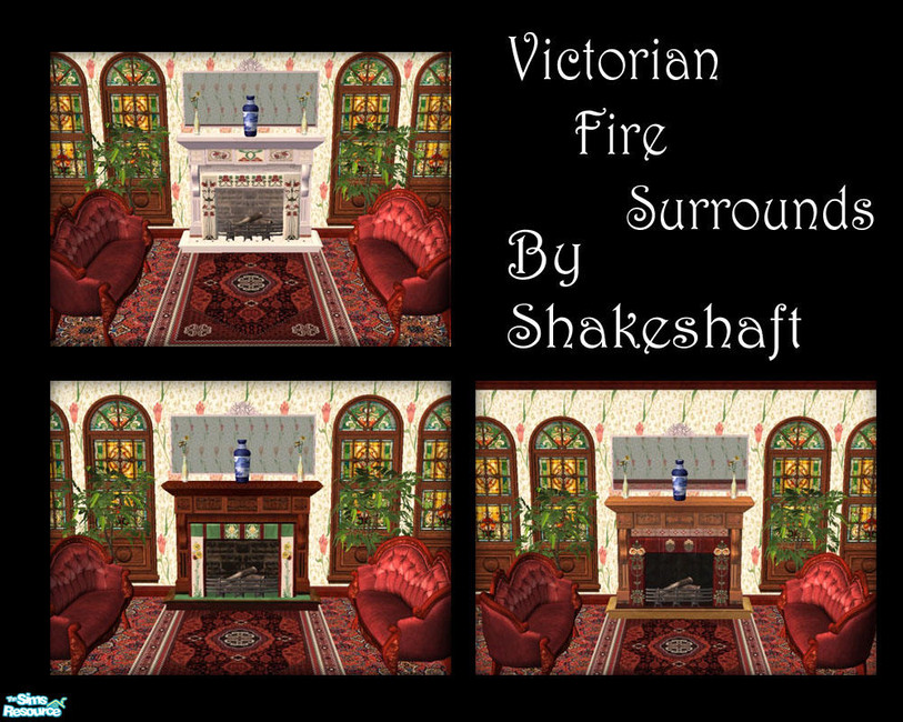 The Sims Resource - Victorian Fire Surrounds