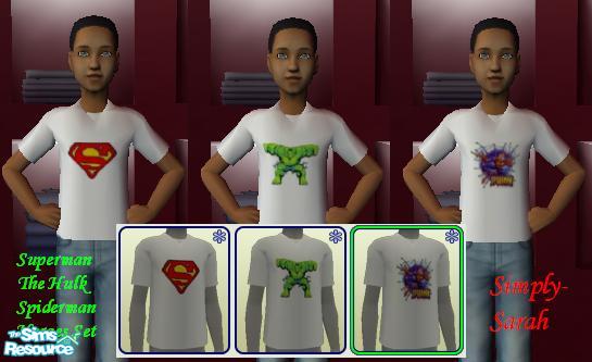 The Sims Resource - Comic Heroes T-Shirt- Child