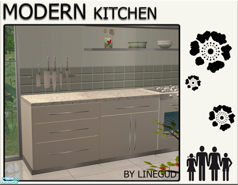 The Sims Resource - Modern Kitchen - counters - MESH
