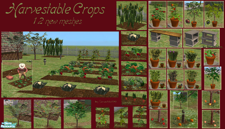 The Sims Resource - Harvestable Crops Super Set