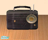 The Sims Resource | Vintage Transistor Radio - Black