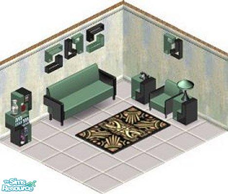 The Sims Resource | Green Rubik Living Room