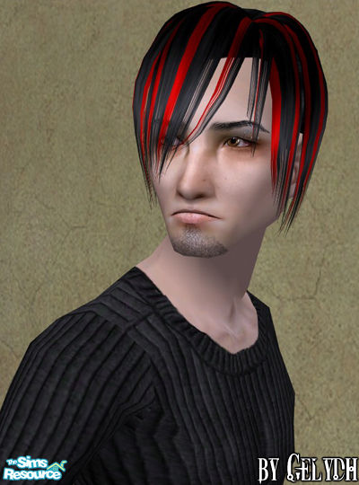 The Sims Resource | Starman - Streaked Hair Recolors - Fireglow