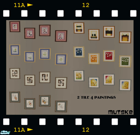 The Sims Resource | 2 tile 4 painting recolors