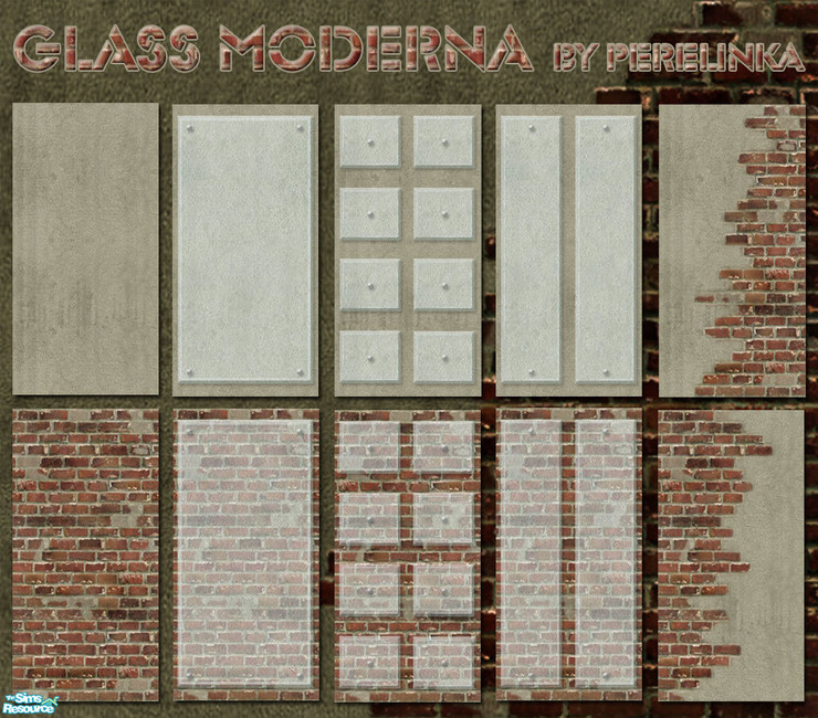 The Sims Resource - Glass Moderna Set