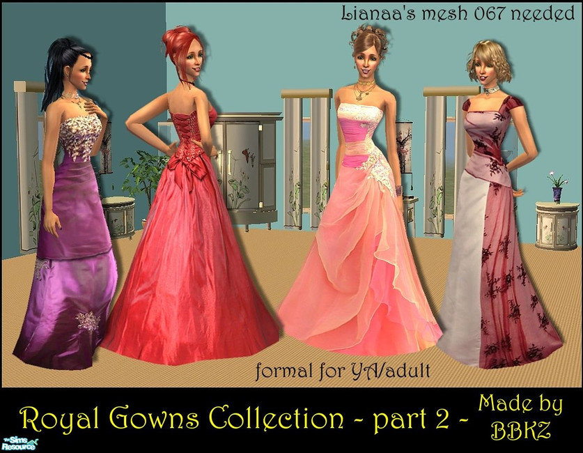 The Sims Resource - Royal Gowns Collection - part 2