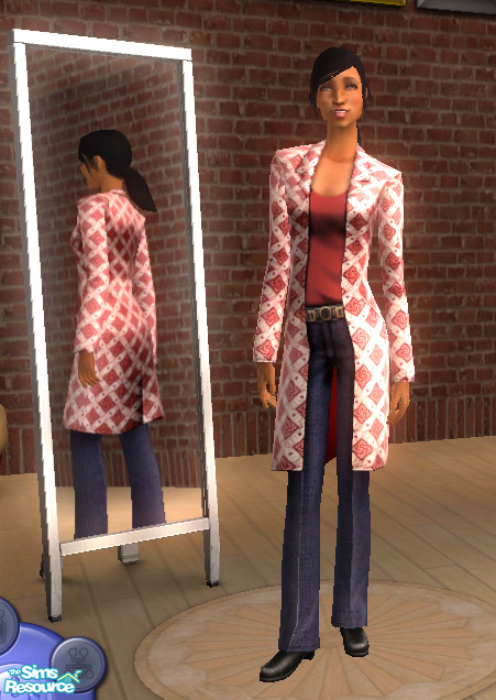 The Sims Resource - Red jacket and pants.