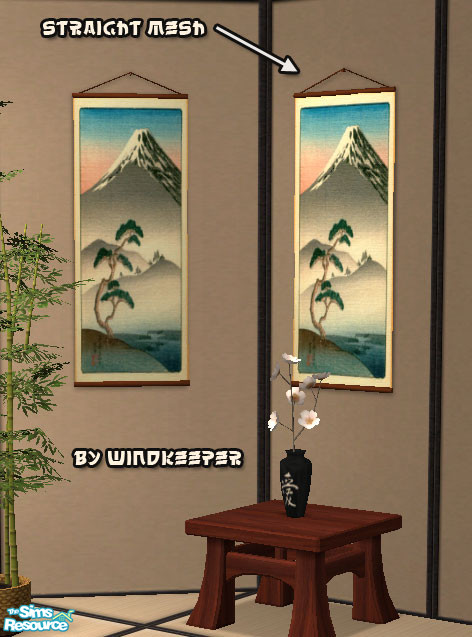 The Sims Resource | Oriental wall scroll