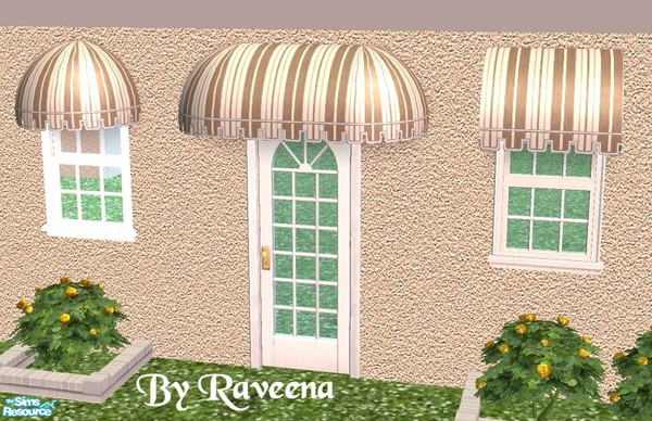 The Sims Resource | Brown Stripe Awning