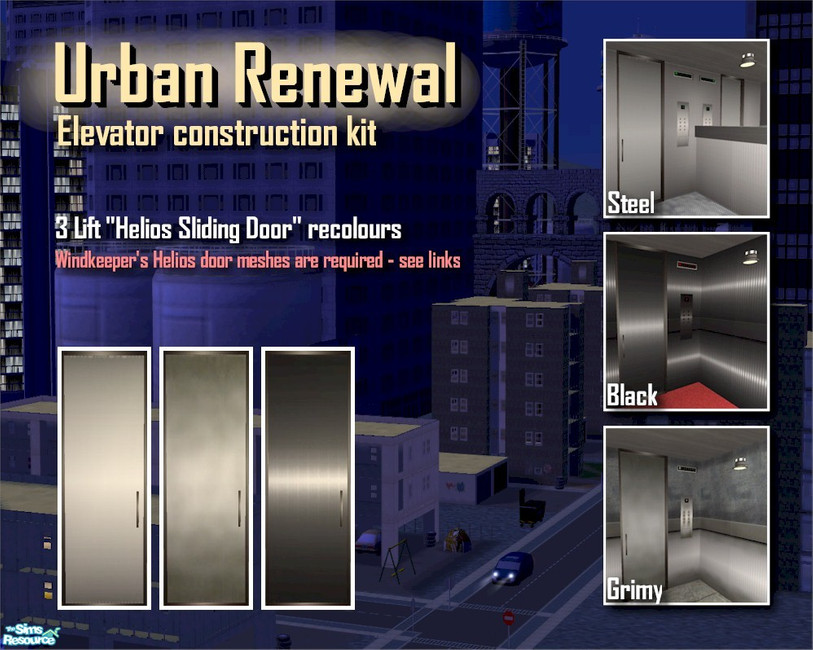 The Sims Resource - Elevator Sliding Door (Recolours)