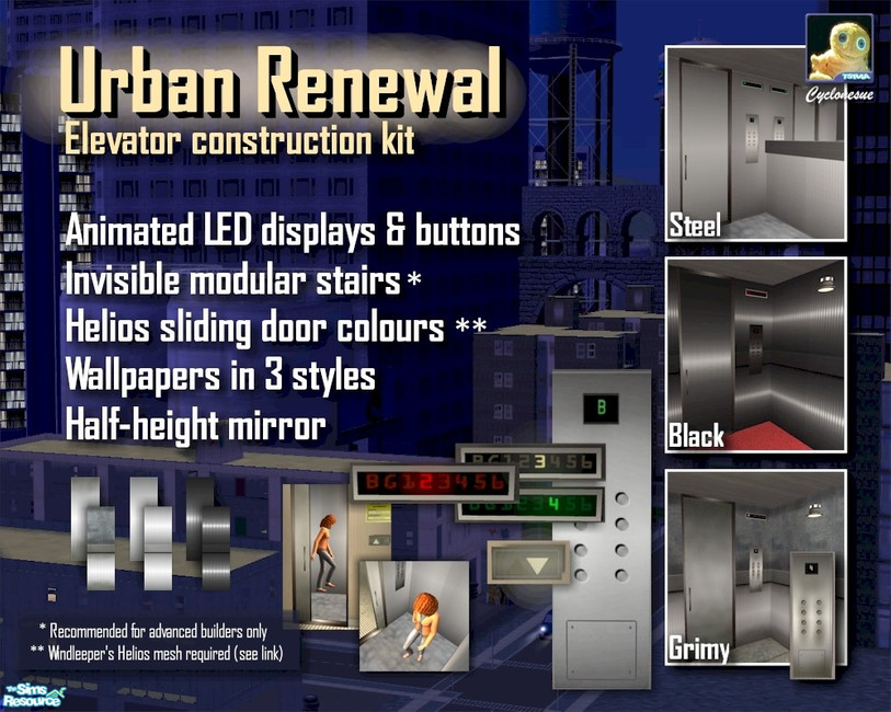 The Sims Resource - Urban Renewal Elevator Kit