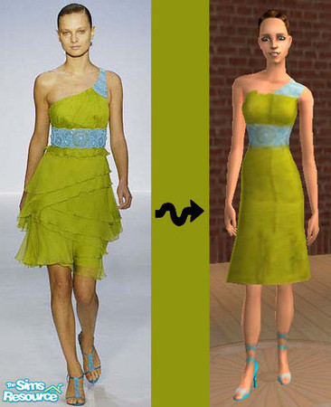 The Sims Resource | Runway Look: Designer Dress