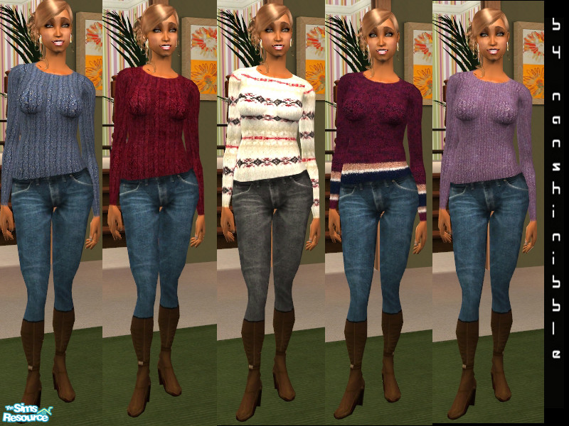 The Sims Resource - Grizzelda Plus Size Denims I