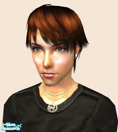 The Sims Resource | Recolors of Raonsims Male Hair #2 - Auburn
