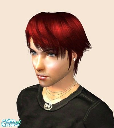 The Sims Resource | Recolors of Raonsims Male Hair #2 - Red 2