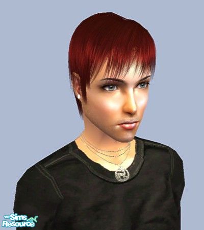The Sims Resource | Recolors of Raonsims Male Hair - Red 2