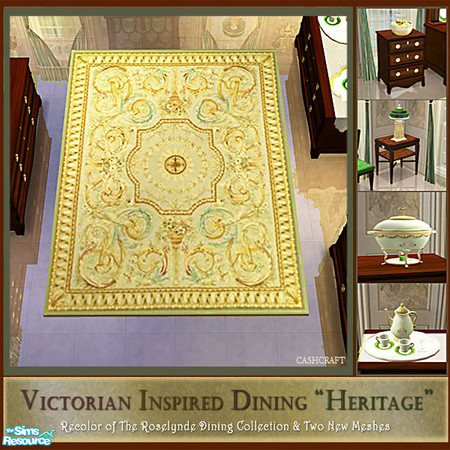 The Sims Resource | Victorian Heritage Diningroom 3x4 Rug