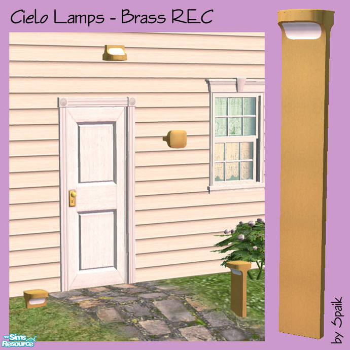 The Sims Resource - Cielo Outdoor Lights - Brass REC