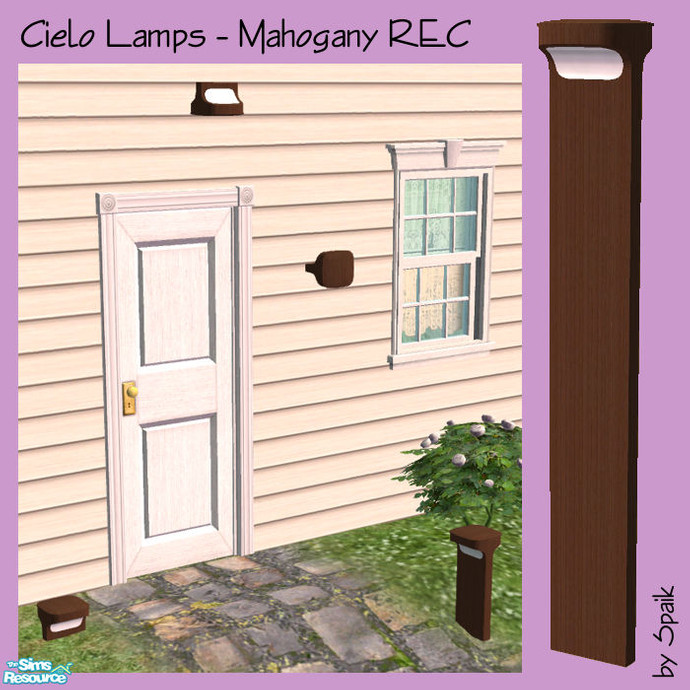 The Sims Resource - Cielo Outdoor Lights - Mahogany REC