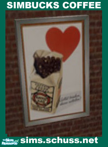 The Sims Resource - Simbucks Coffee - Kaffee Hag Poster