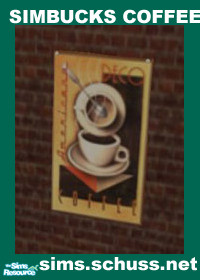 The Sims Resource - Simbucks Coffee - Deco Poster