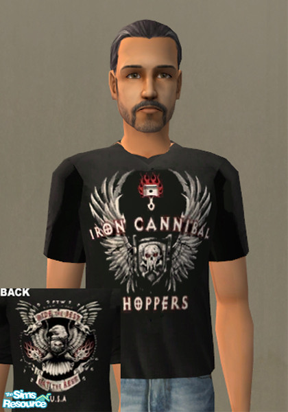 The Sims Resource - Iron Cannibals Choppers T-shirt