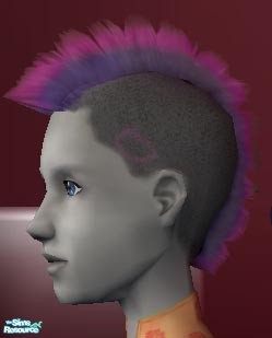The Sims Resource | Mohawk Pink/Purple