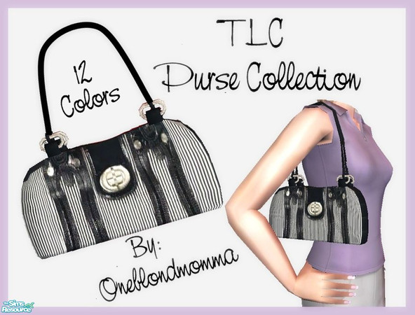 The Sims Resource | TLC Collection-Striped Purses (12 Colors)