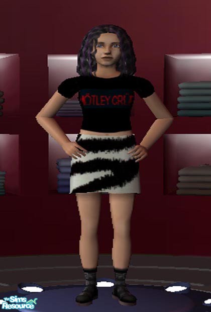 The Sims Resource | Zebra Skirt