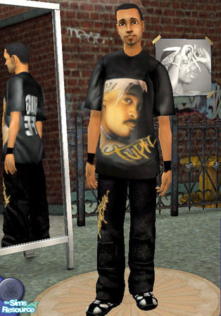 The Sims Resource - ATL-Boi Streetwear 2Pac(Tupac)